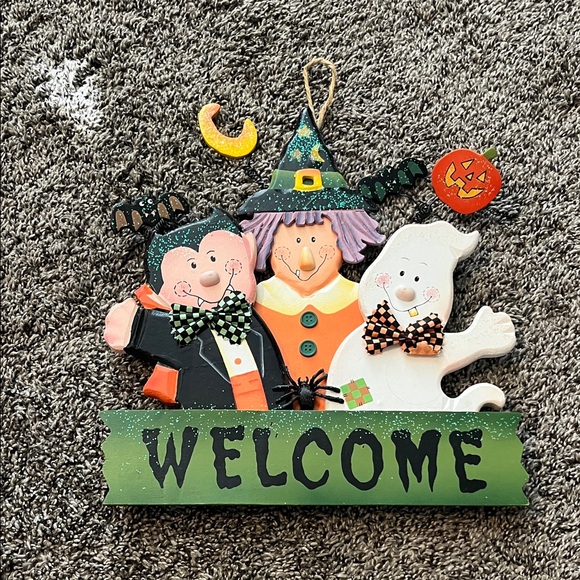 Accents | Halloween Welcome Sign With Characters | Poshmark